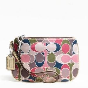 Coach | Bags | Authentic Multi Color Coach Wristlet | Poshmark
